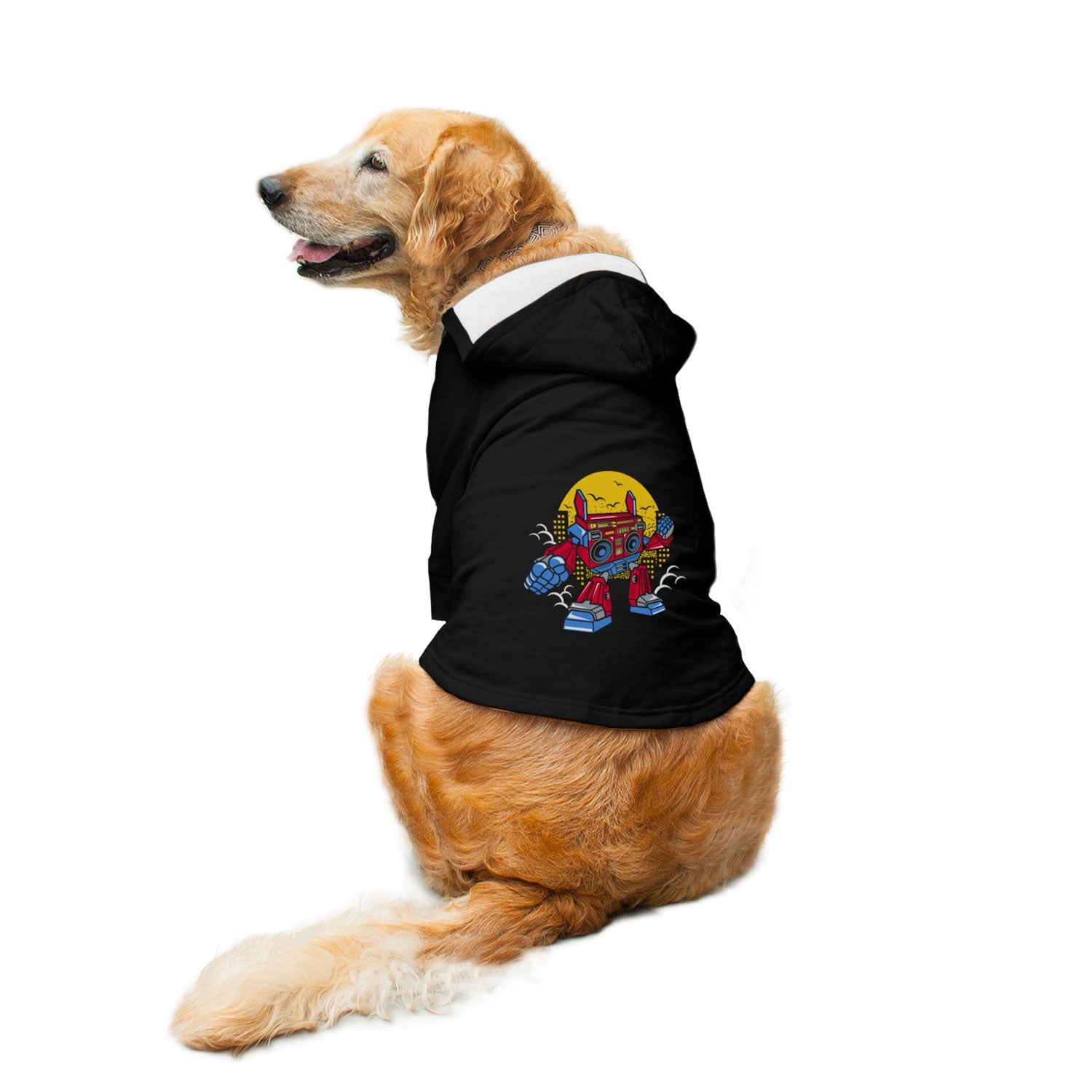 "Boombox Robot" Printed Dog Hoodie Jacket – Ruse